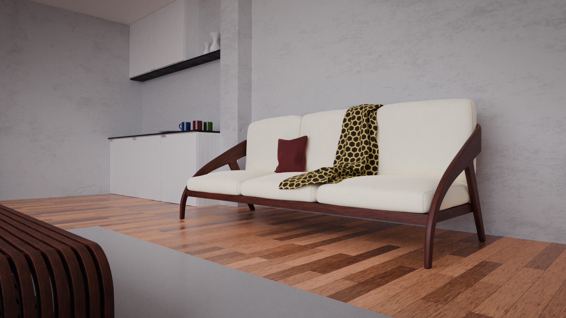 ArtStation - Minimalistic Sofa Inspired by TeakLab European Sofa