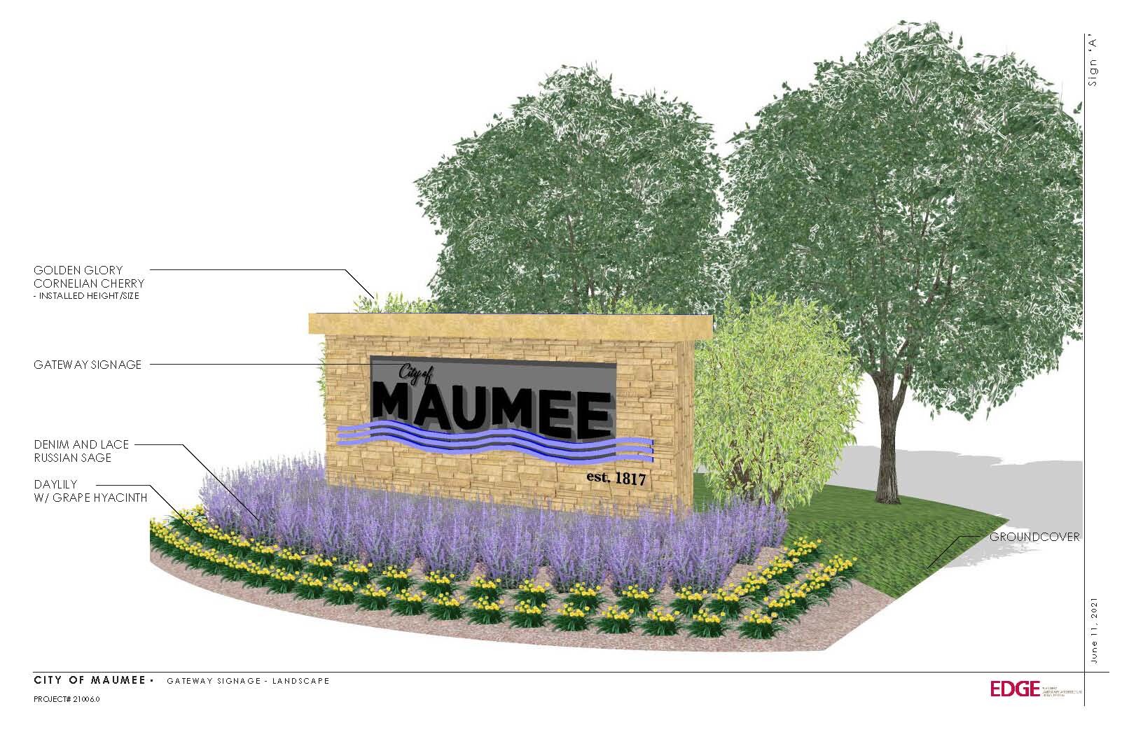 J Allen Bond - Signage - 2023 Maumee Gateway Project, Sign A