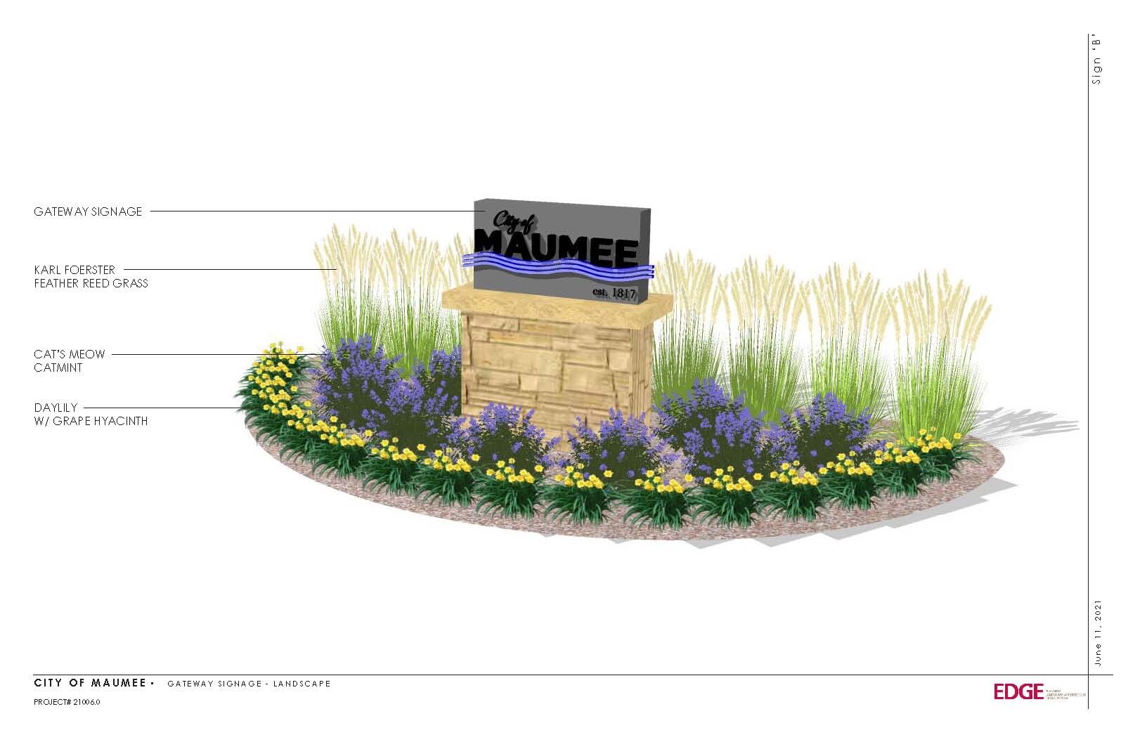 J Allen Bond - Signage - 2023 Maumee Gateway Project, Sign B