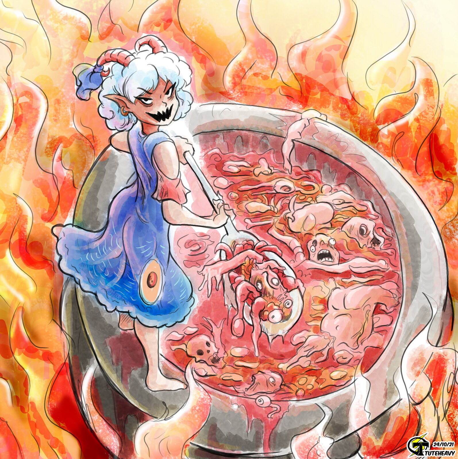 Tuteheavy - Touhou Horror Art