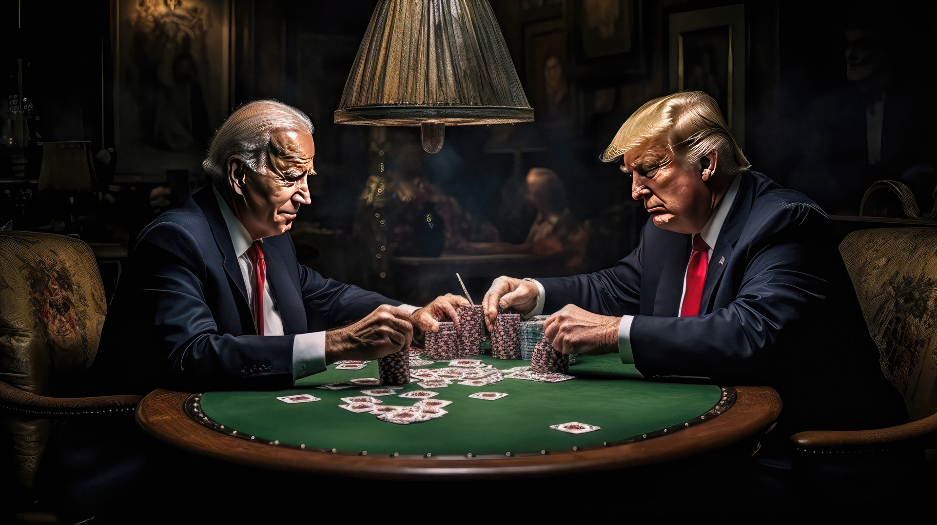 Bonk AI Art - Donald Trump & Joe Biden KISS, Have Fun