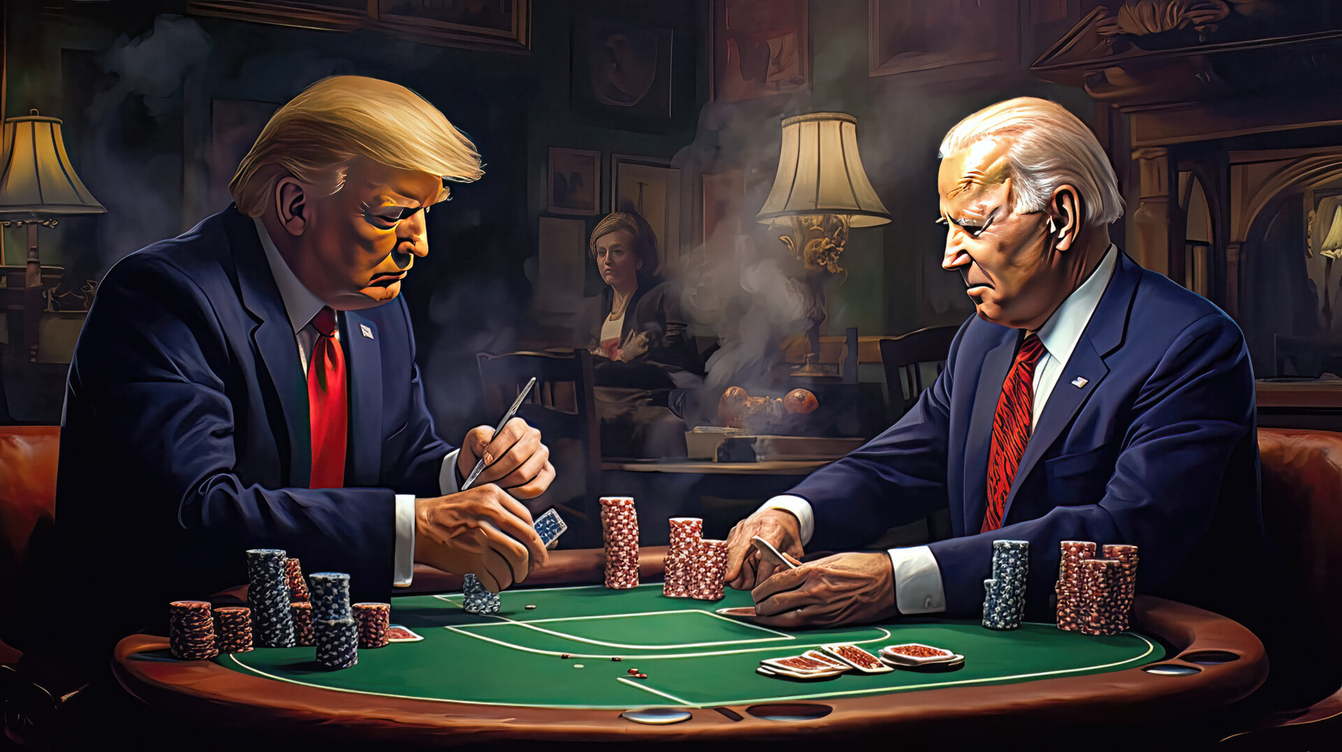 Bonk AI Art - Donald Trump & Joe Biden KISS, Have Fun