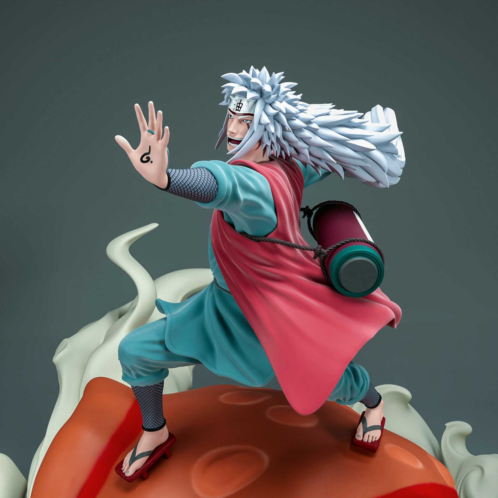 ArtStation - Jiraiya with Gamabunta 3D Printing Diorama
