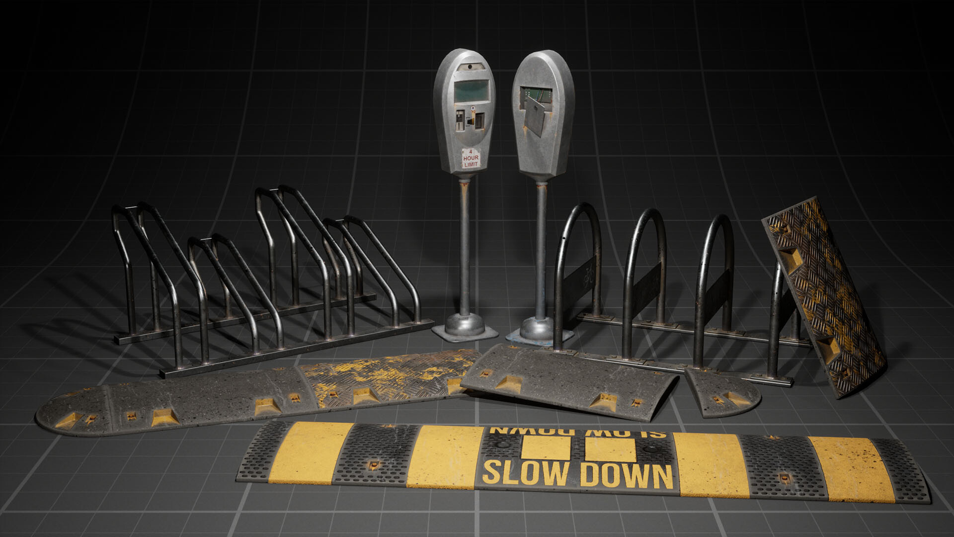 ArtStation - Used Road Props batch03 low-poly