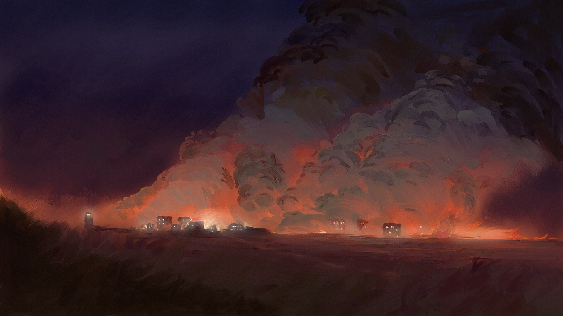 ArtStation - District on fire