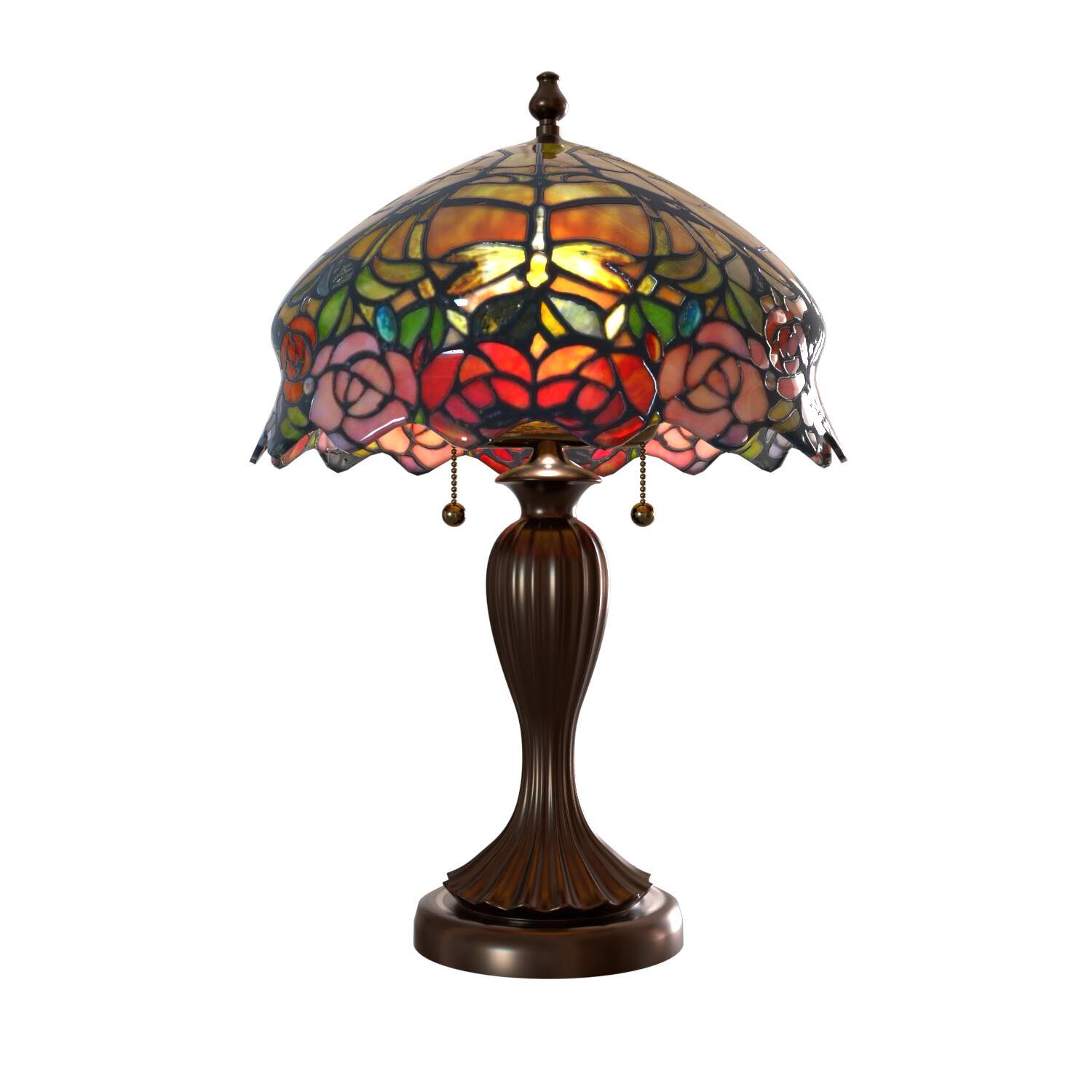 ArtStation - Tiffany Style Lamp 3D Model