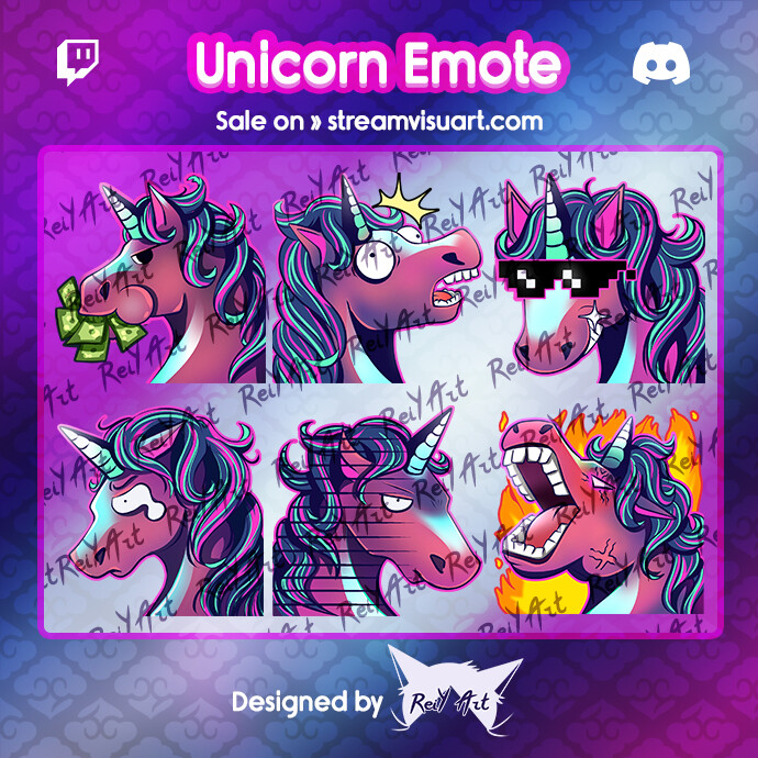 ArtStation - Unicorn Emotes