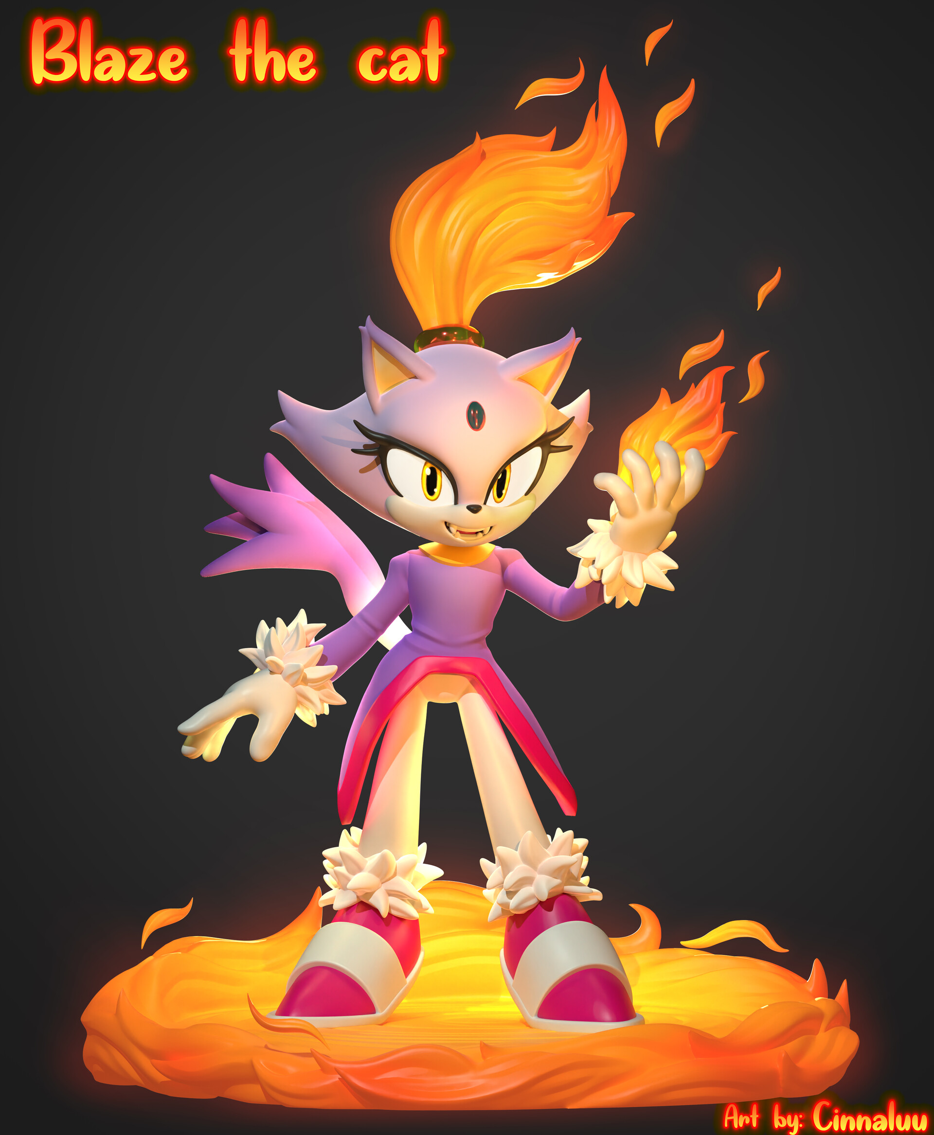 Minecraft Blaze Statue