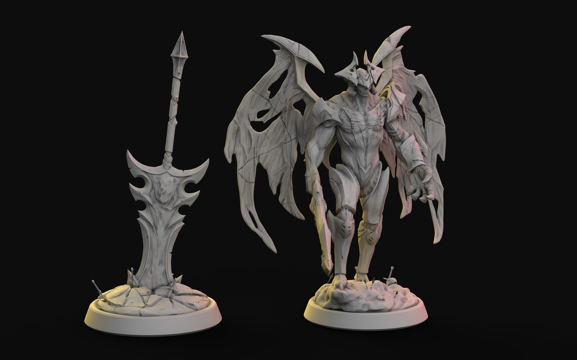 ArtStation - Aatrox, the Darkin Blade miniature