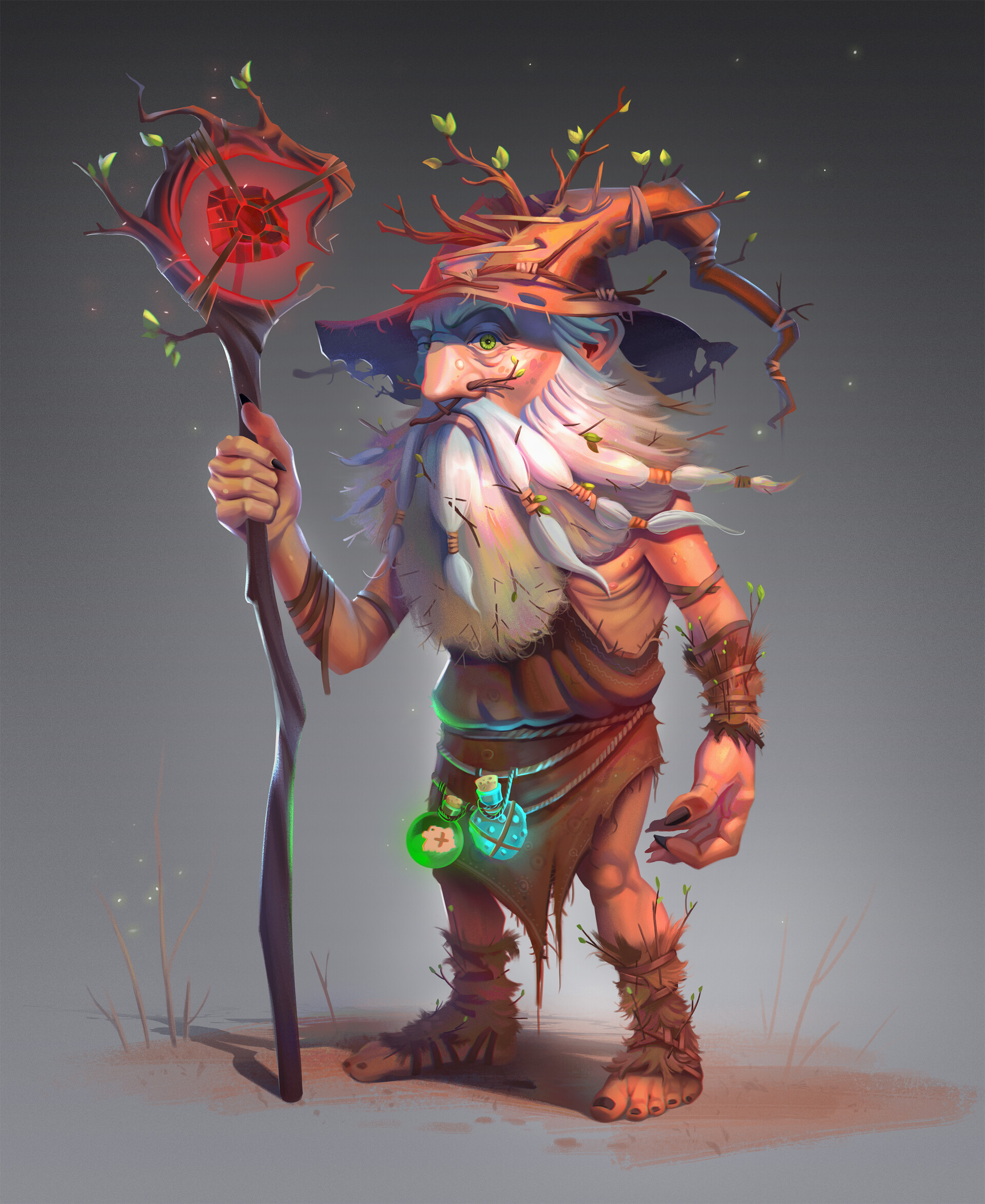 ArtStation - Borukh, a forest sorcerer