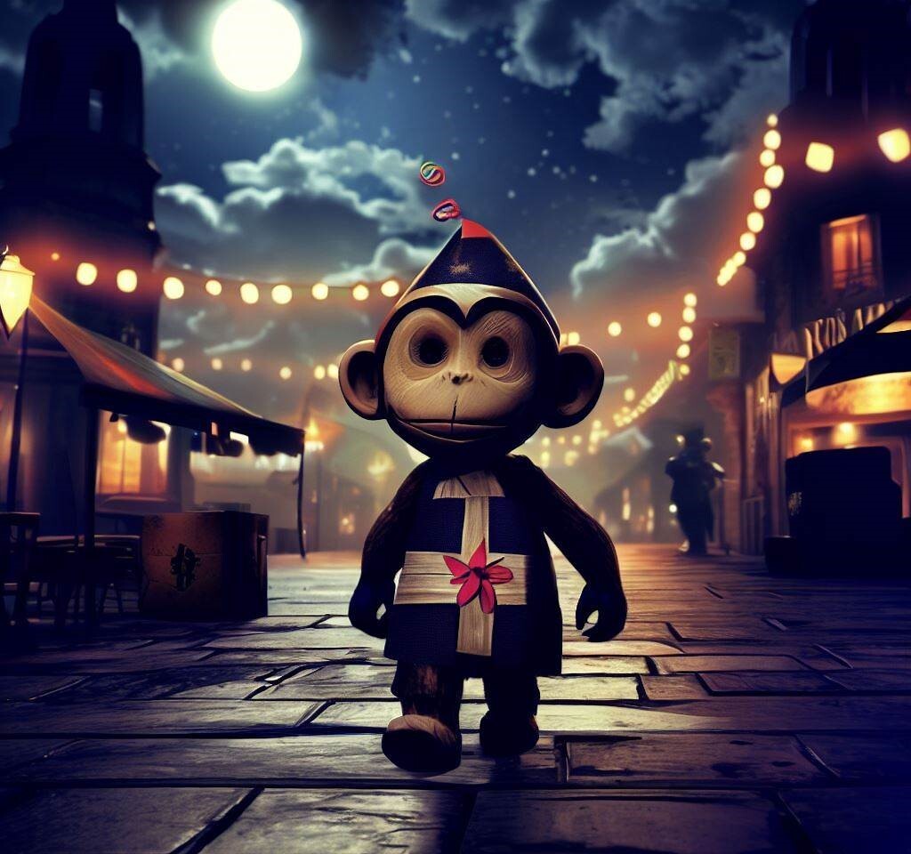 ArtStation - Monkey Walking at Night