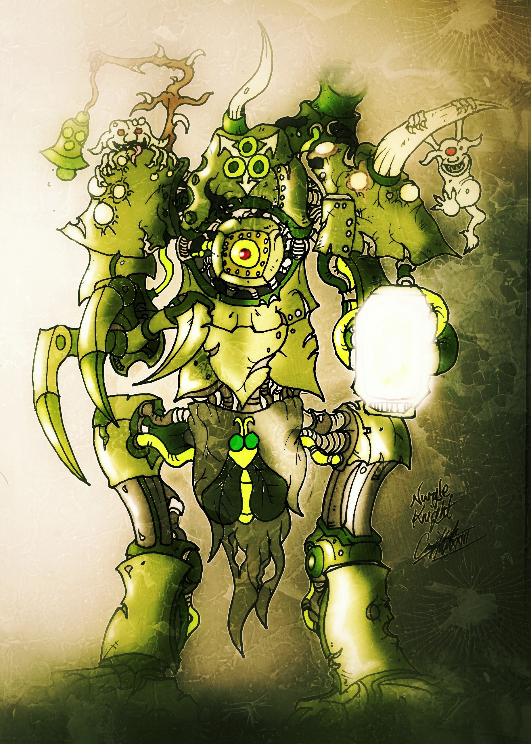 ArtStation - Nurgle 40k knight walker