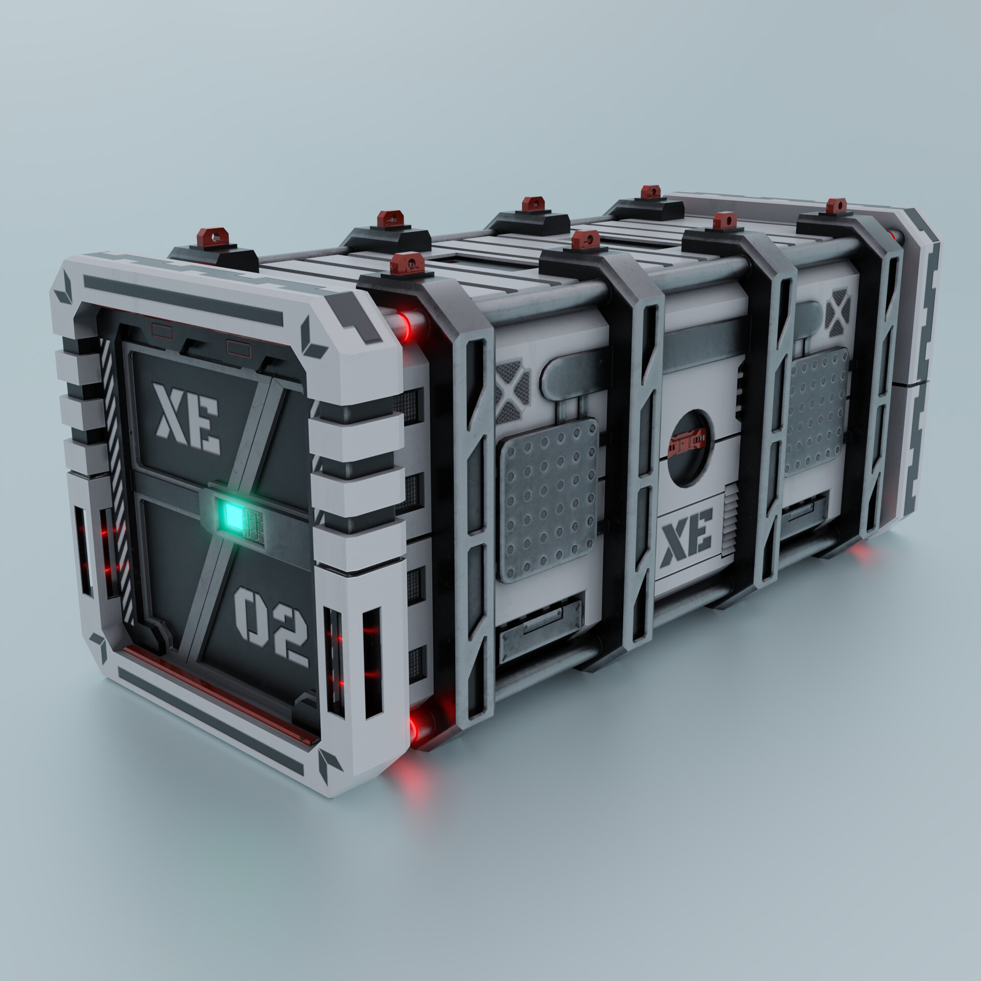ArtStation - Sci-fi Container Low-poly