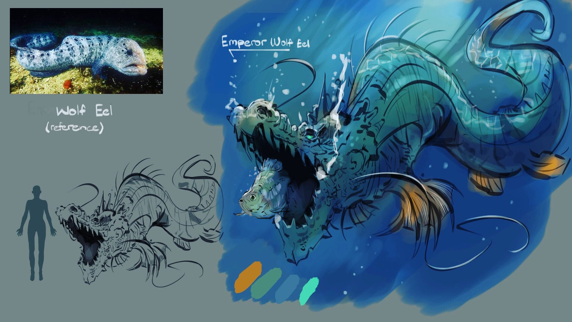 ArtStation - Creature Concept - Emperor Wolf Eel