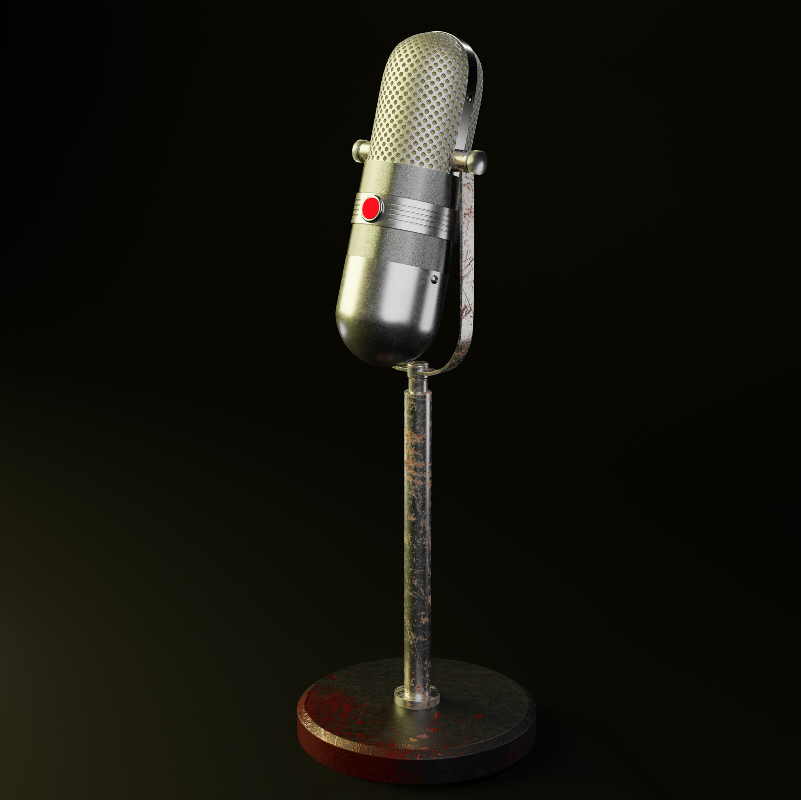 Lay3ks_3D - Bloodied vintage microphone