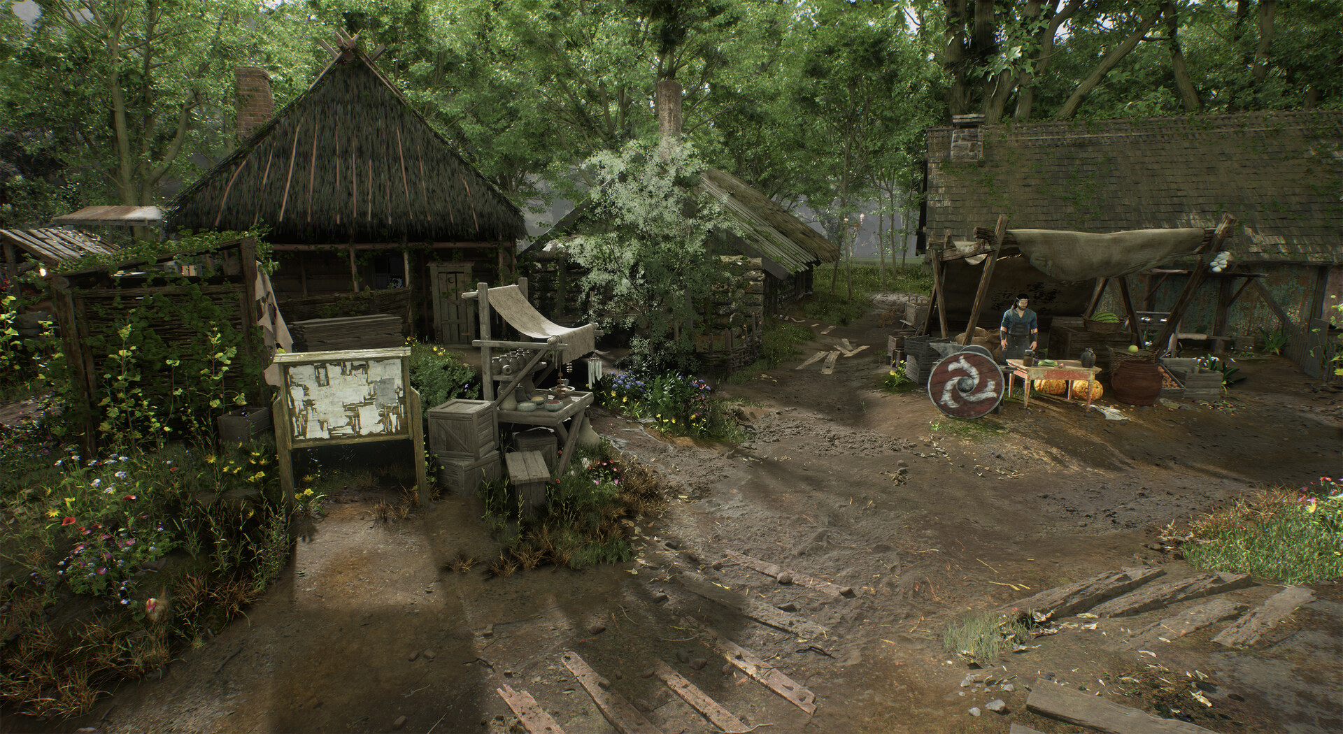 Vladyslav Koldaev - Medieval Village (Fan Art Witcher3)