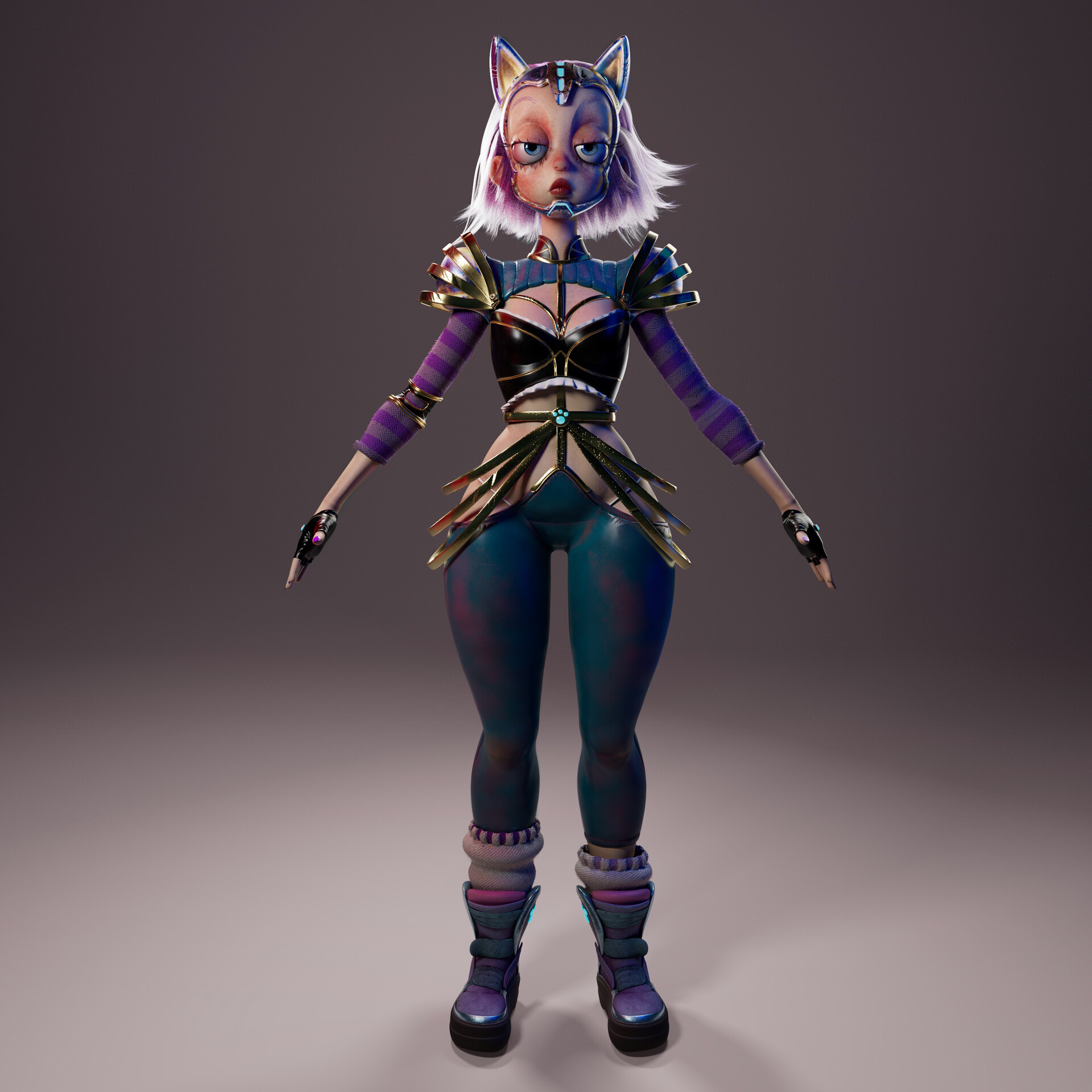 Crosa _______ - Cat Fighter (Neutral pose and light) WIP_!