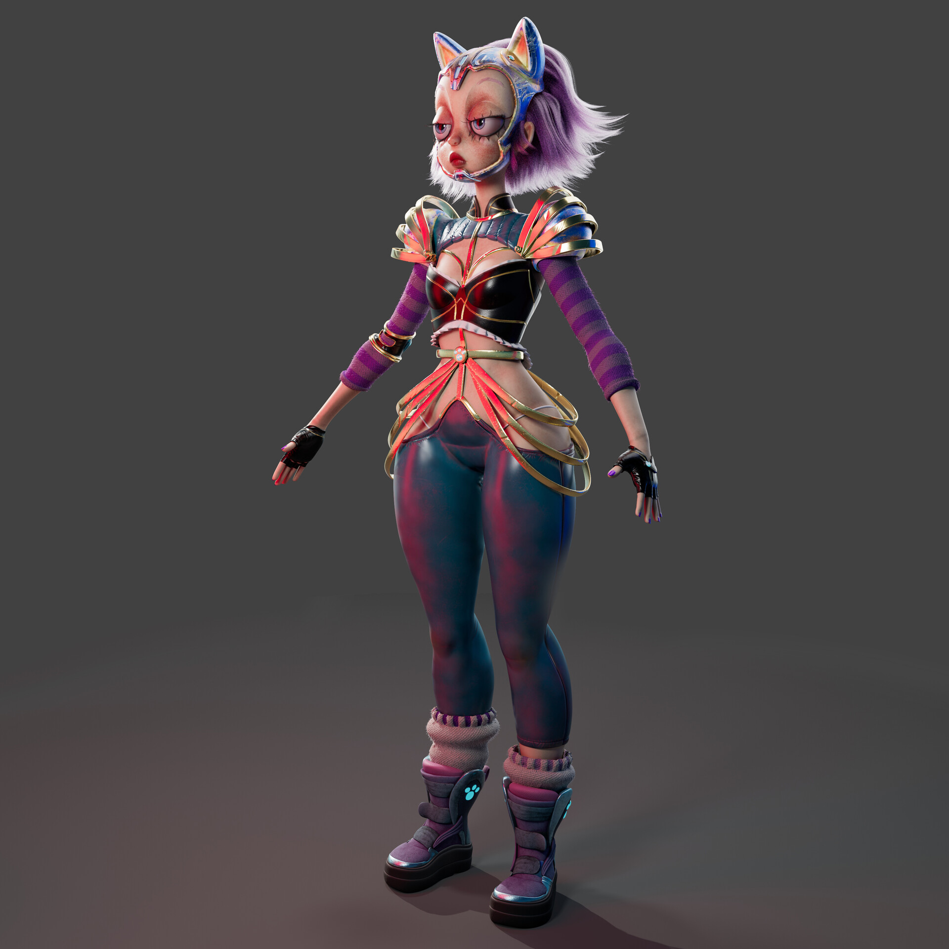 Crosa _______ - Cat Fighter (Neutral pose and light) WIP_!