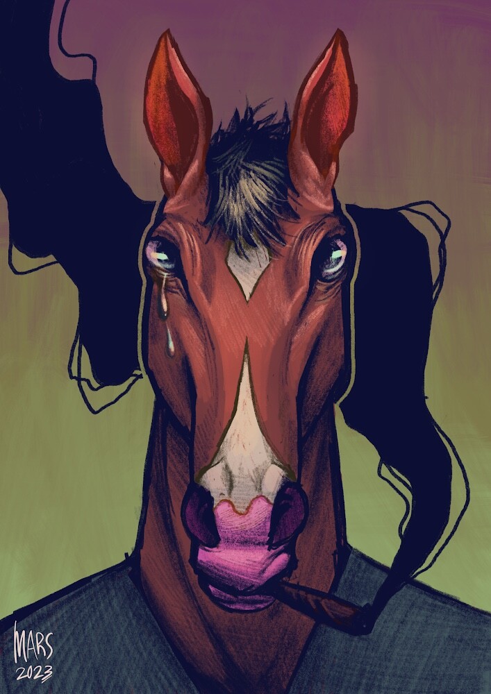 ArtStation - Symmetrical portraits of Bojack Horseman Characters