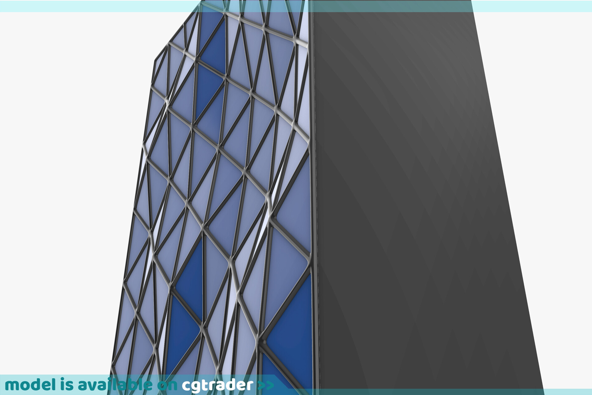 Ayman Ibrahim - Polygonal Tower Crinkled Facade (3D model)