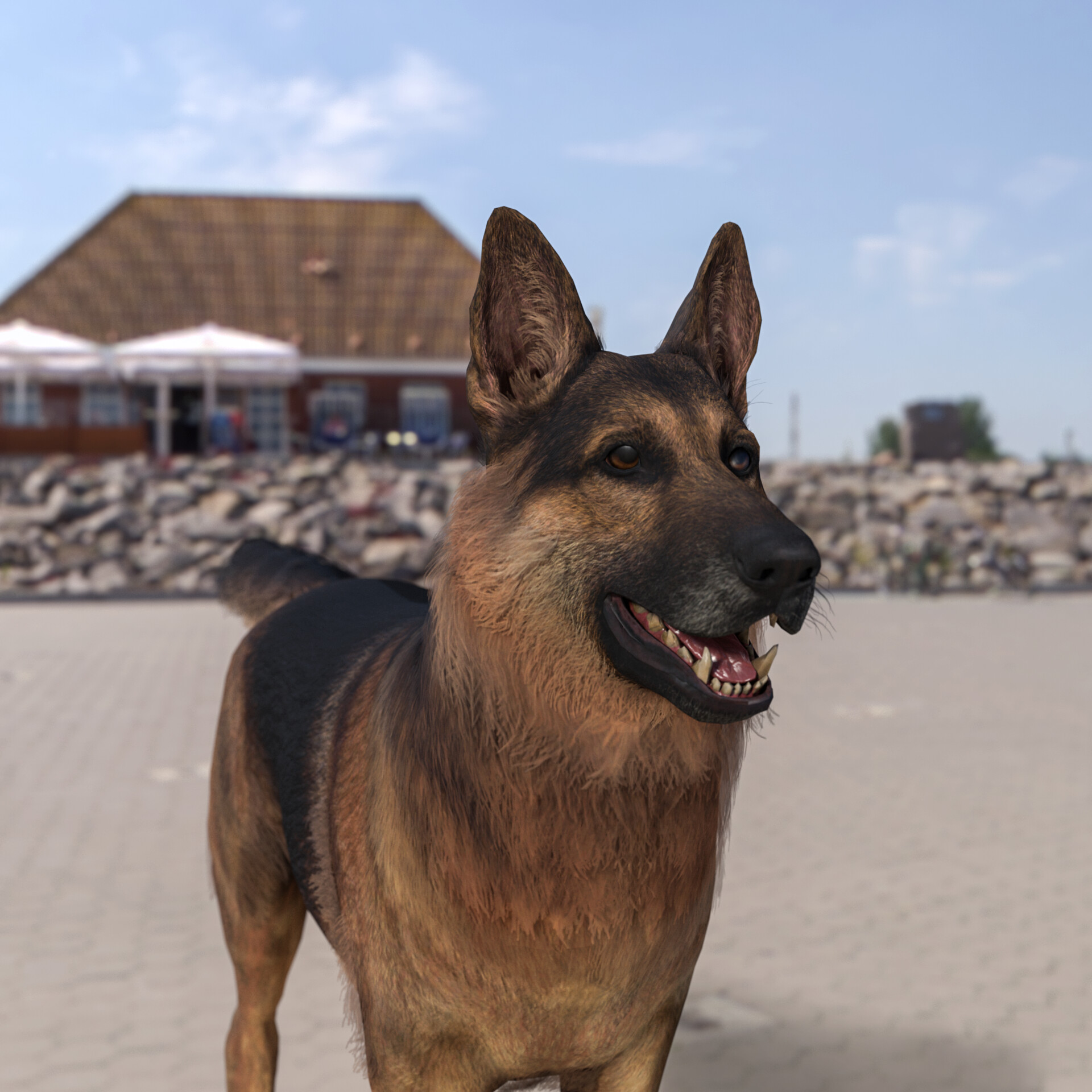 ArtStation - Dog Render