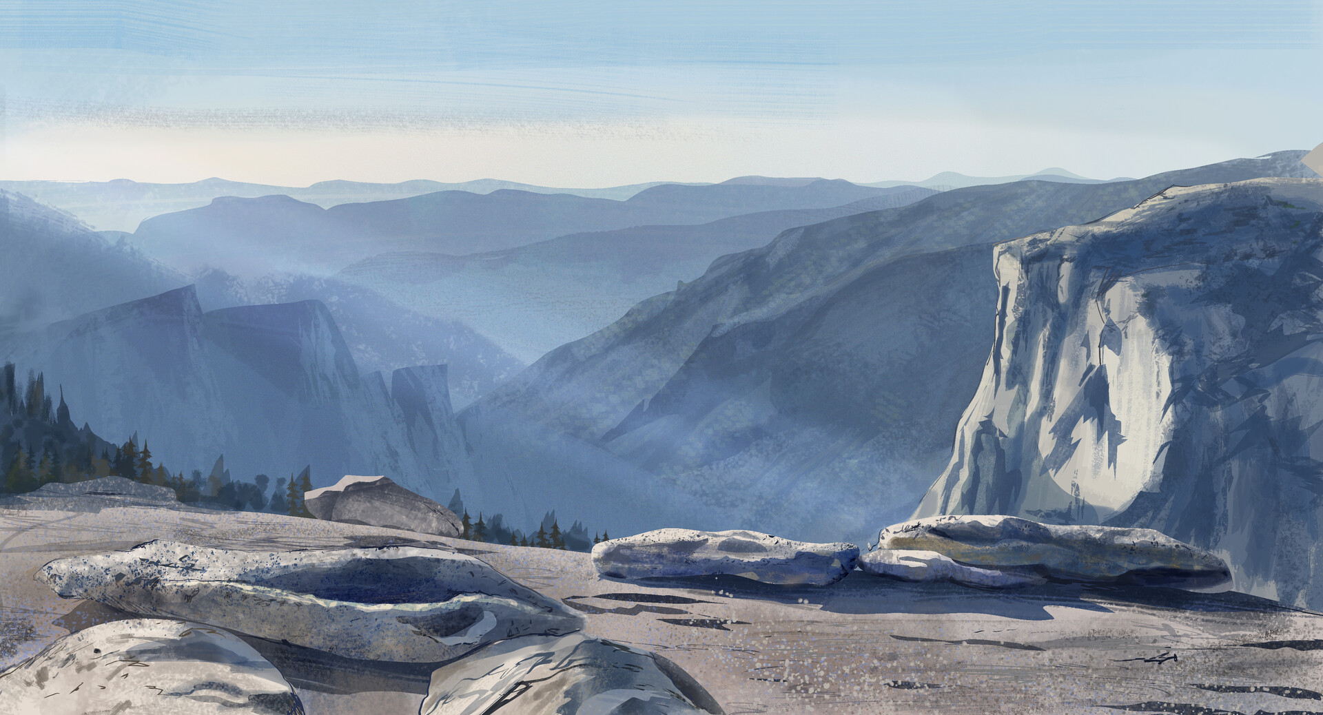 ArtStation - Hills - study painting