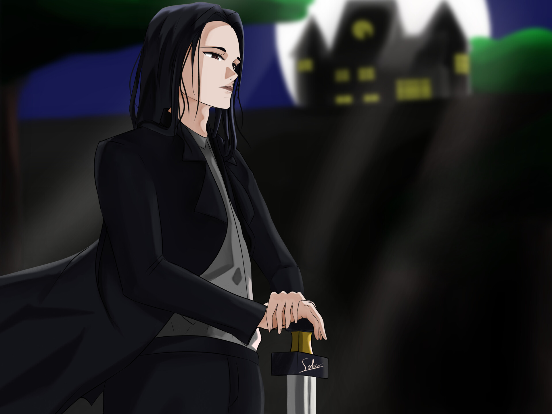 ArtStation - First attempt to make an oc + train perspective