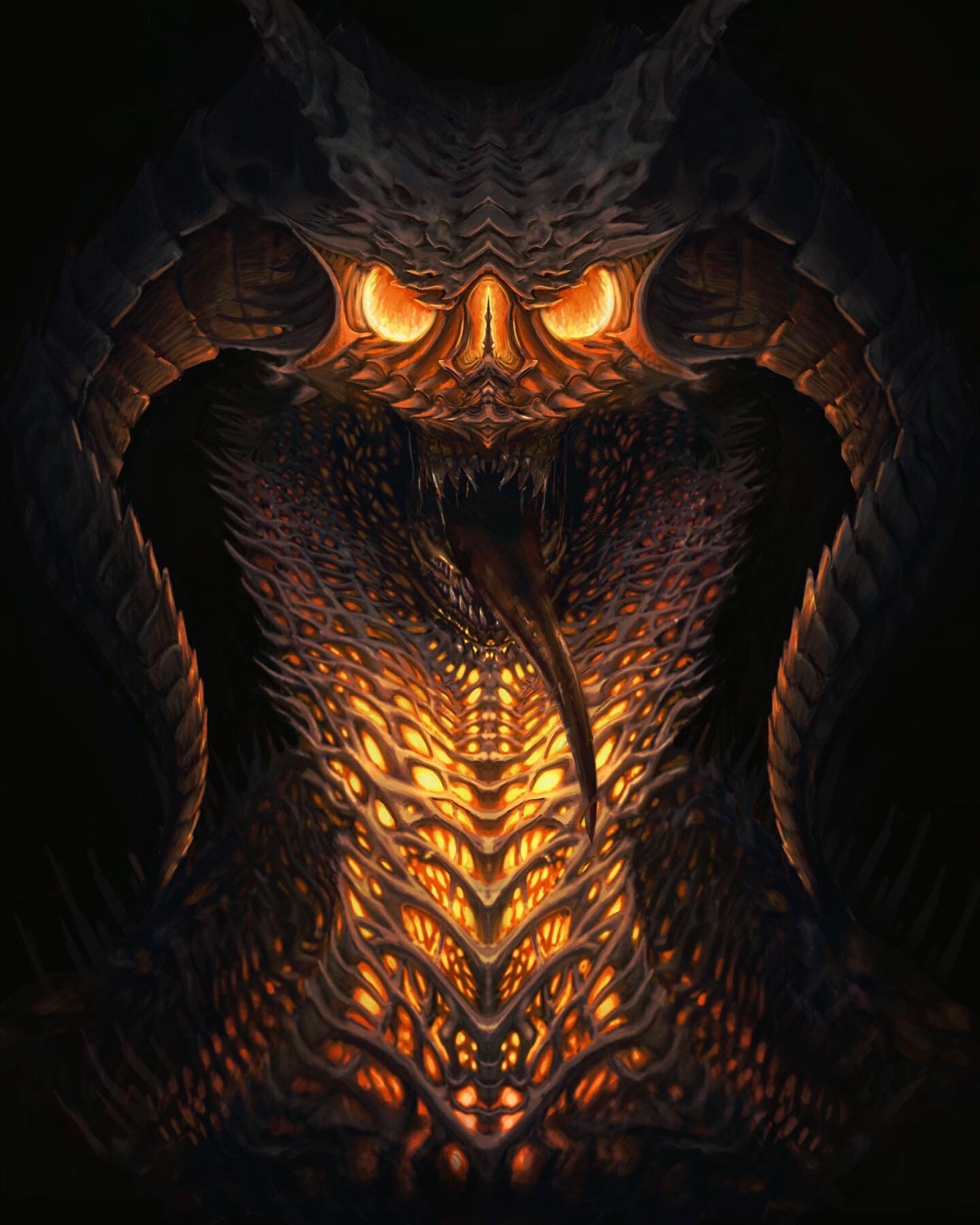 ArtStation - Demon Portrait - Symmetry tool practice