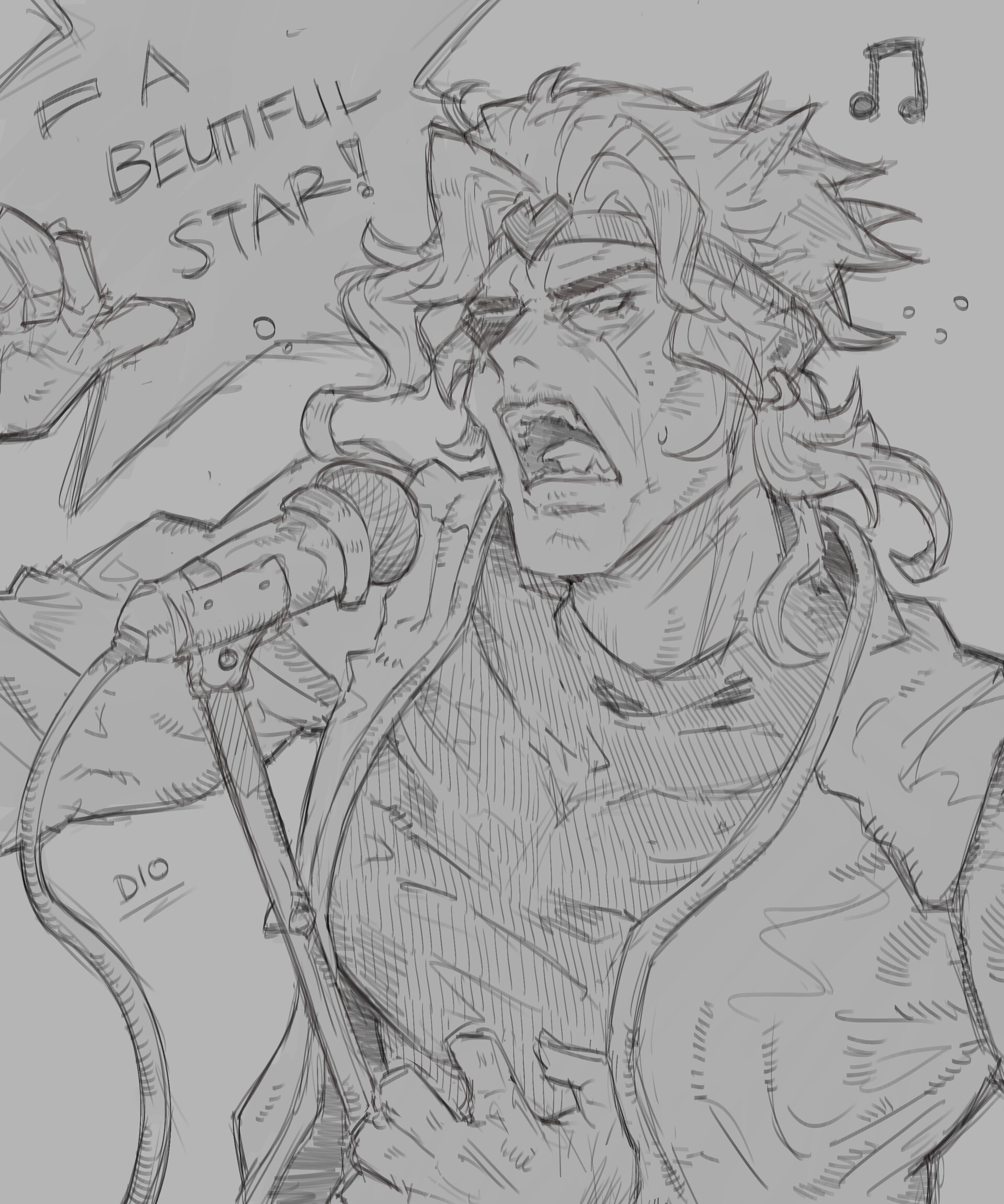 ArtStation - Dio singing Chainsaw Man's 'Kick Back'
