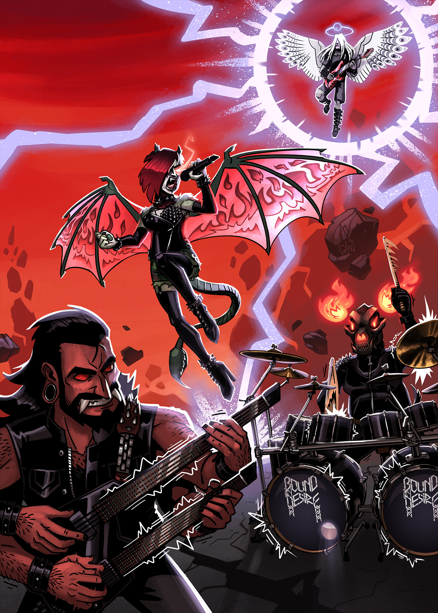 ArtStation - Metal Monster Band - Bound By Desire