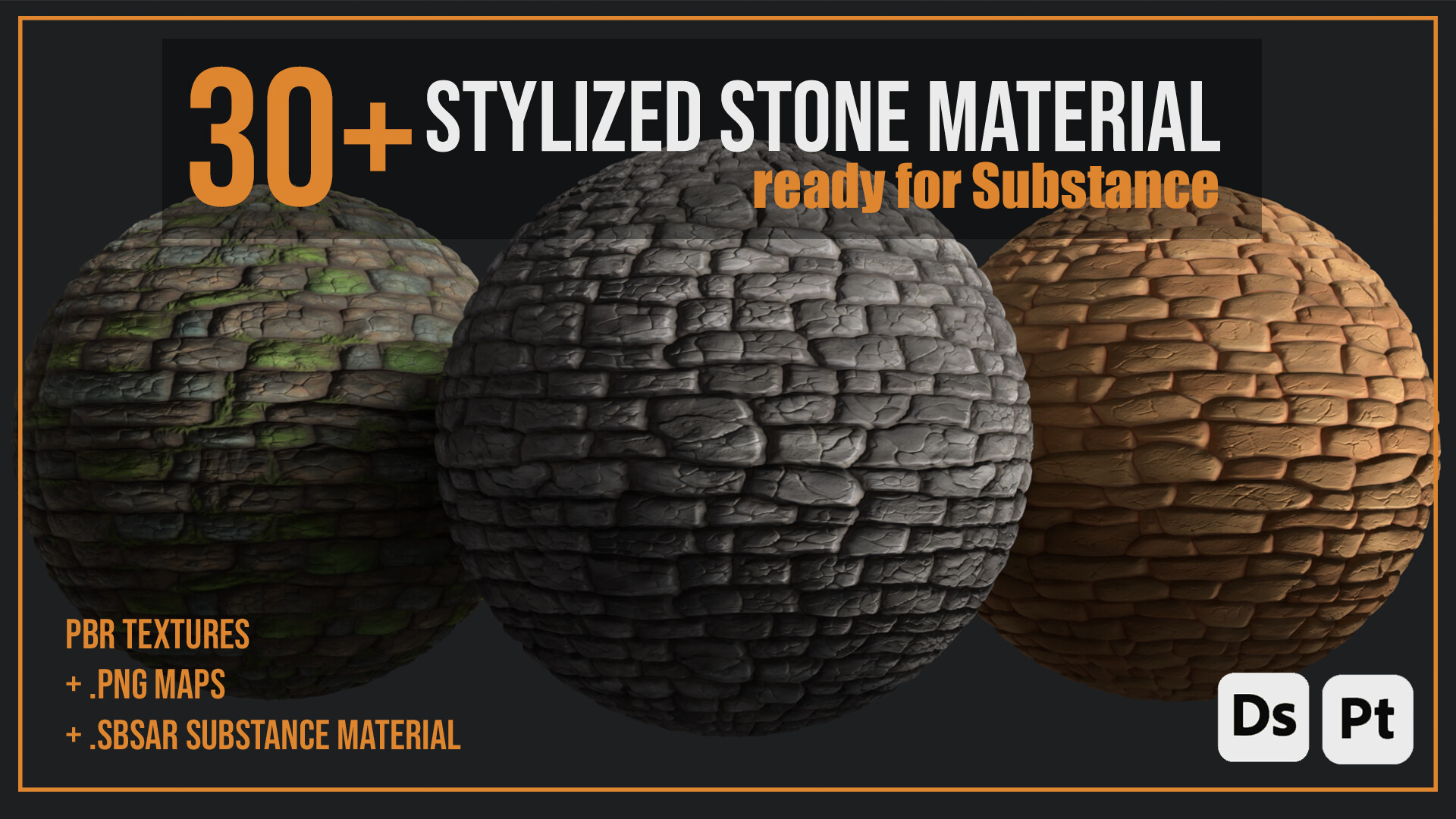Marabout Materials - 30+ Stylized Rock Materials - PBR rendering
