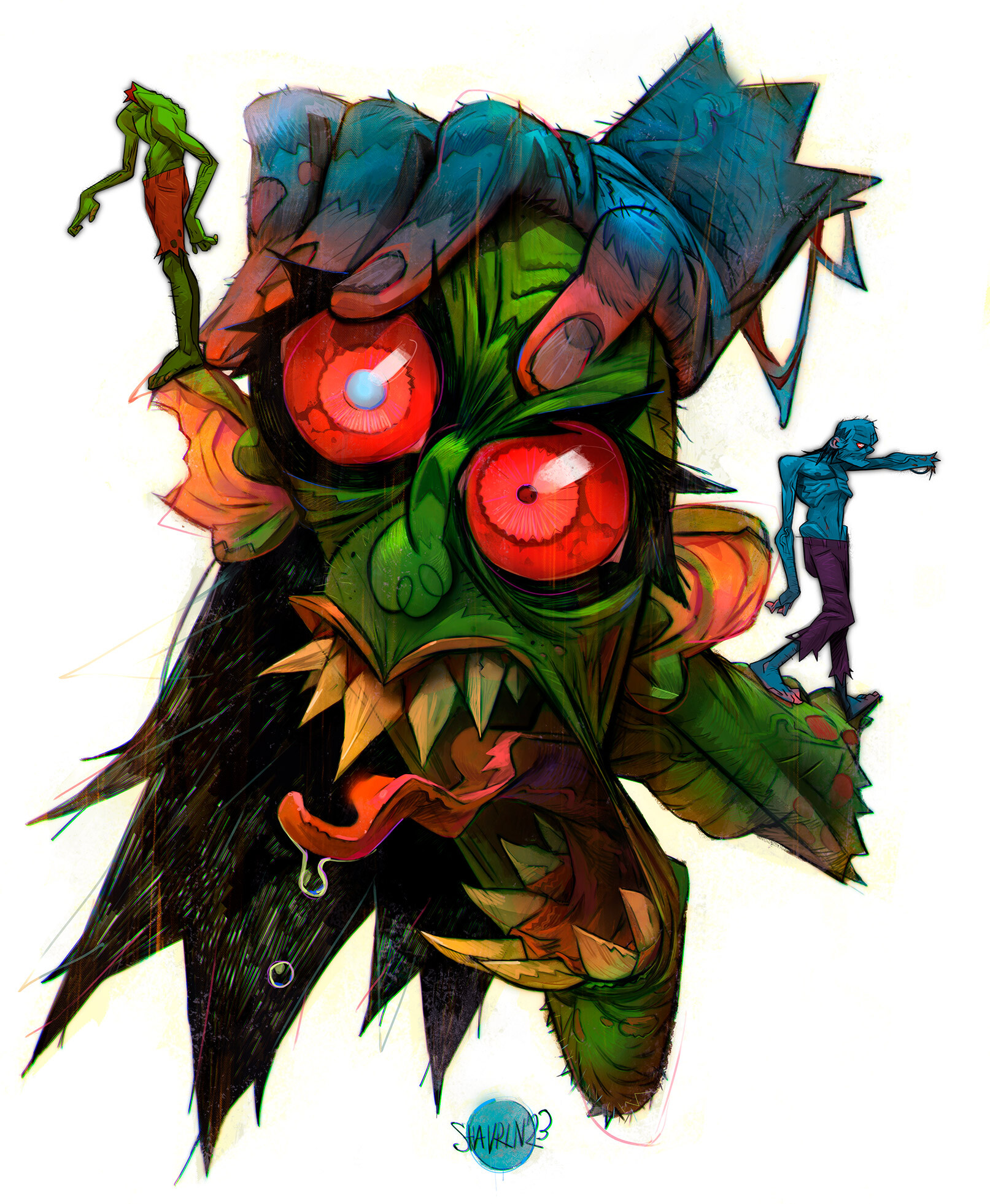 ArtStation - #HEADBOOK #Shavrin zombie heads!