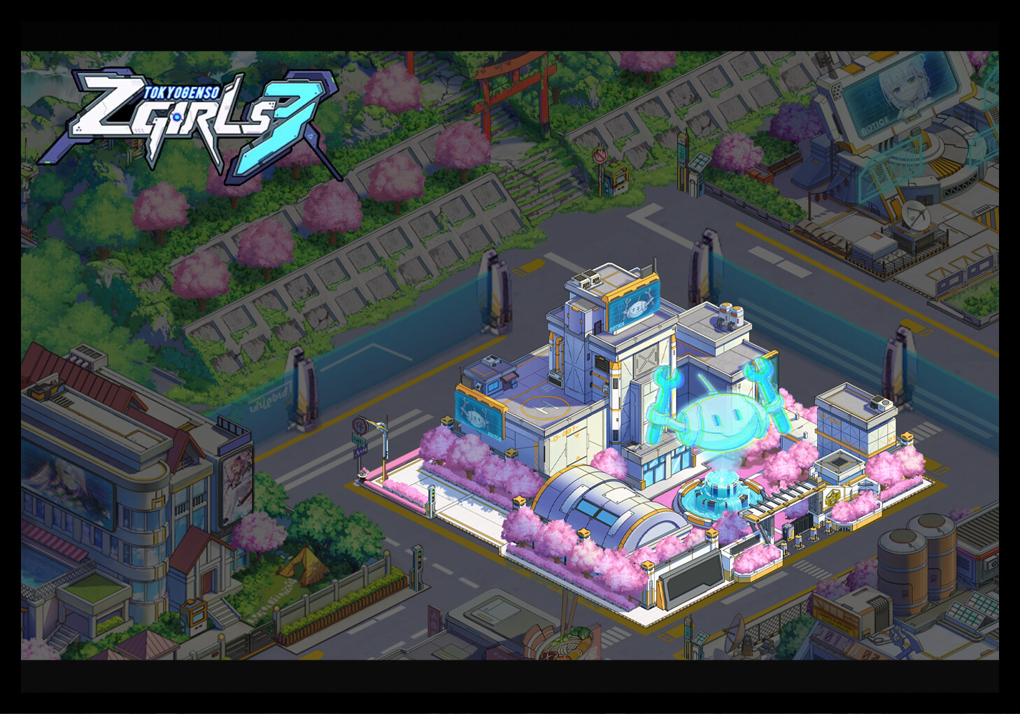 ArtStation - ZGIRLS3项目场景 （单体建筑、功能建筑、活动banner）SLG