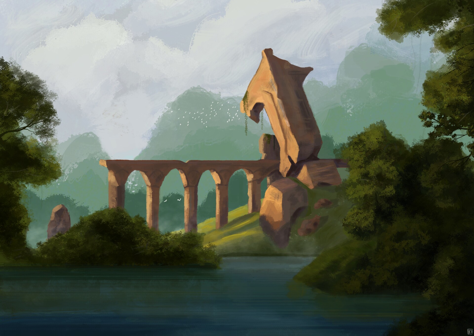 ArtStation - Bridge Ruins