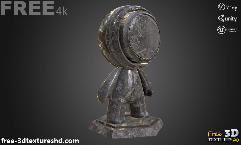 PBR Textures Free Download - Grey Marble 3d Texture PBR in High ...
