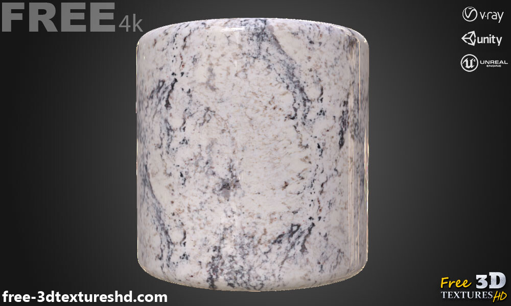PBR Textures Free Download - White Granite Marble Seamless PBR Texture ...
