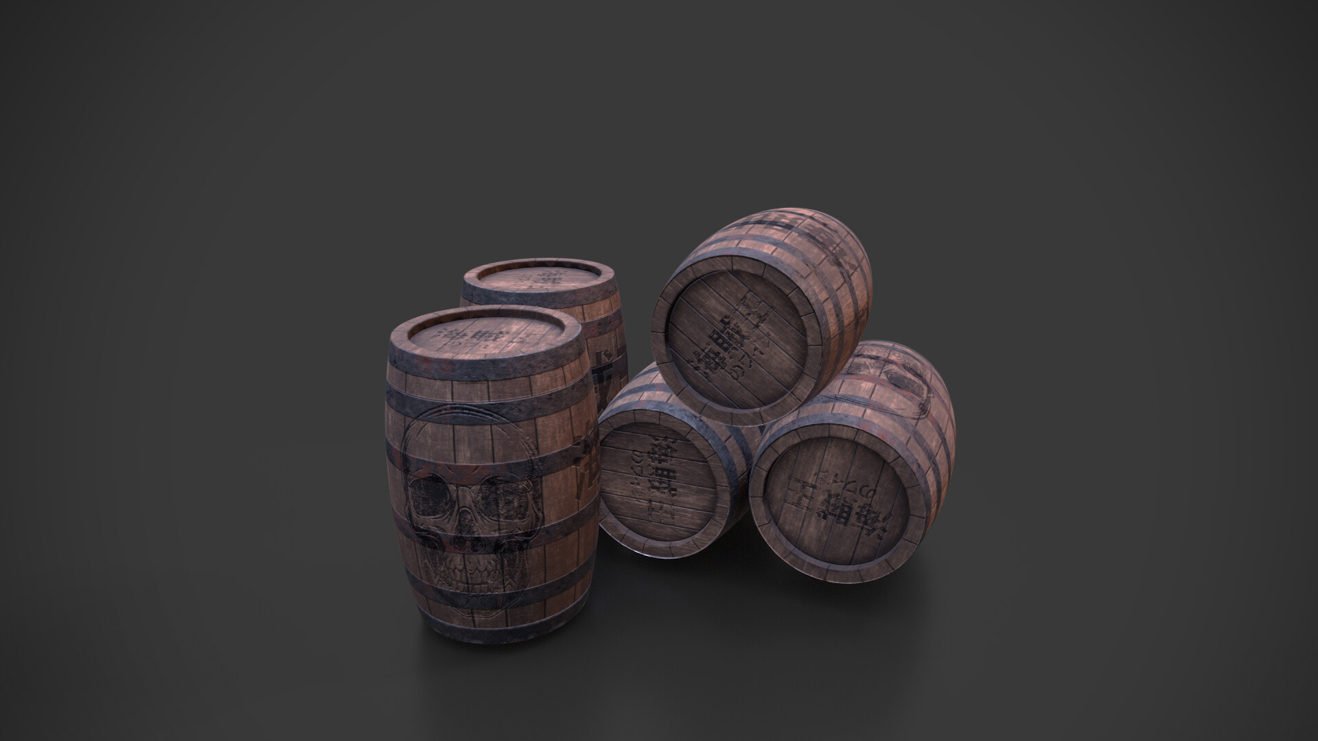 ArtStation - Barrel Textured in substance painter