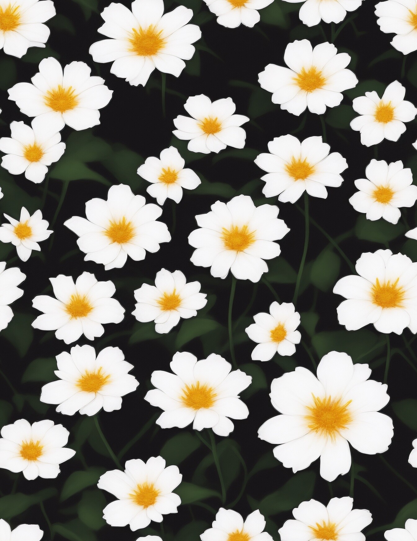 ArtStation - white flowers