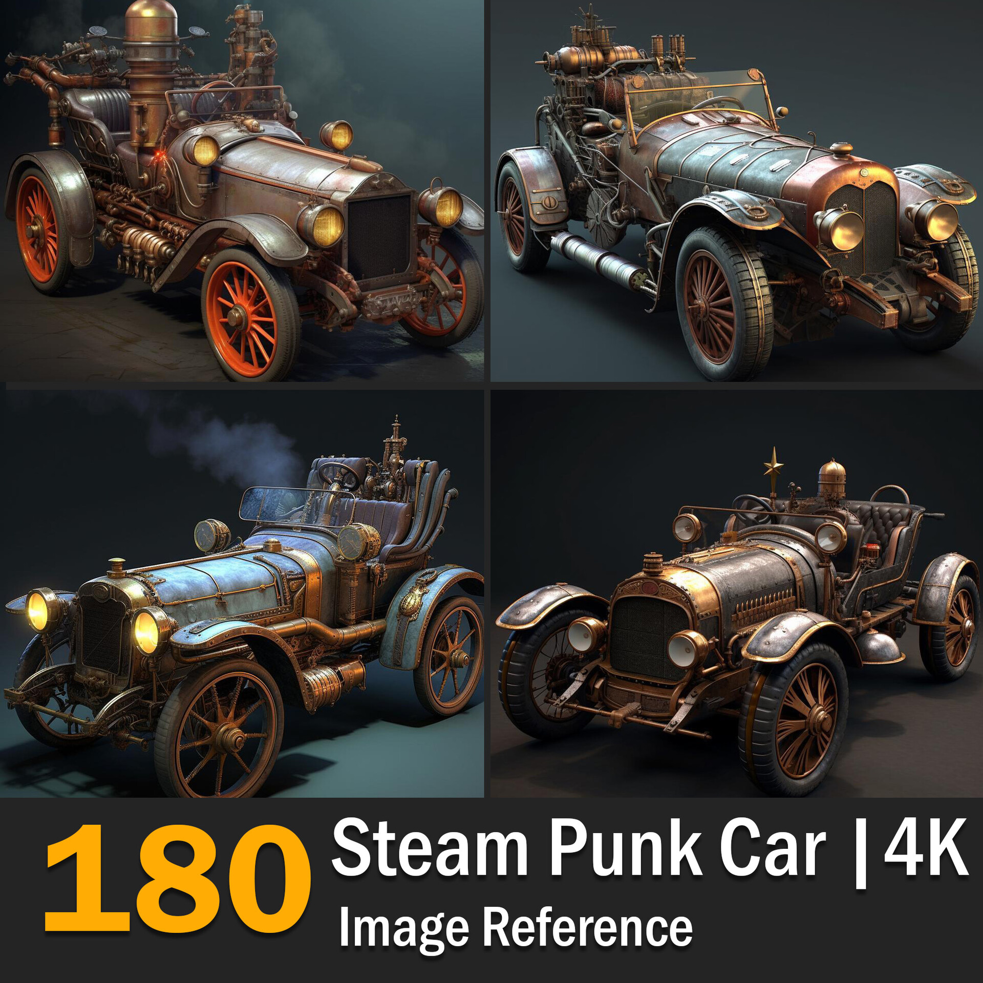 ArtStation - Steam Punk Car |4K