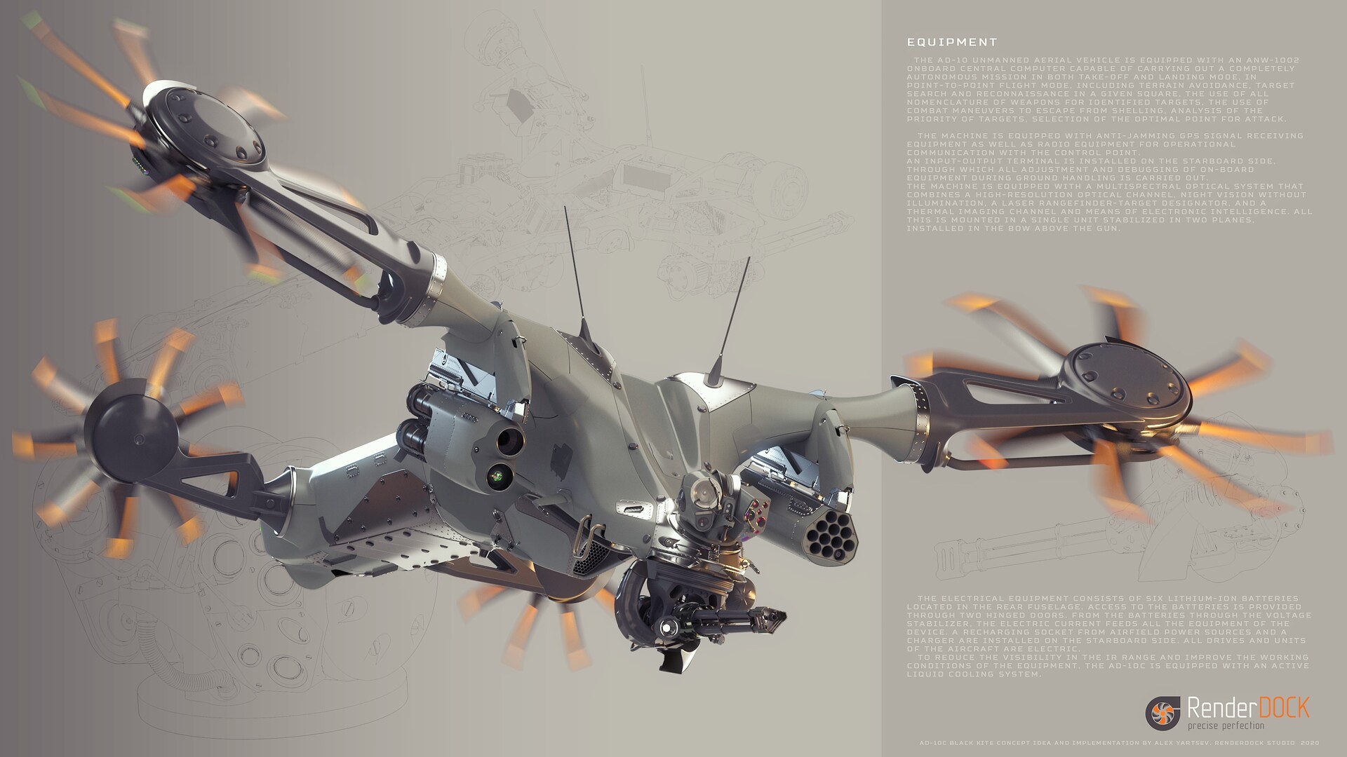 RenderDock Studio - AD-10C Black Kite (CONCEPT)