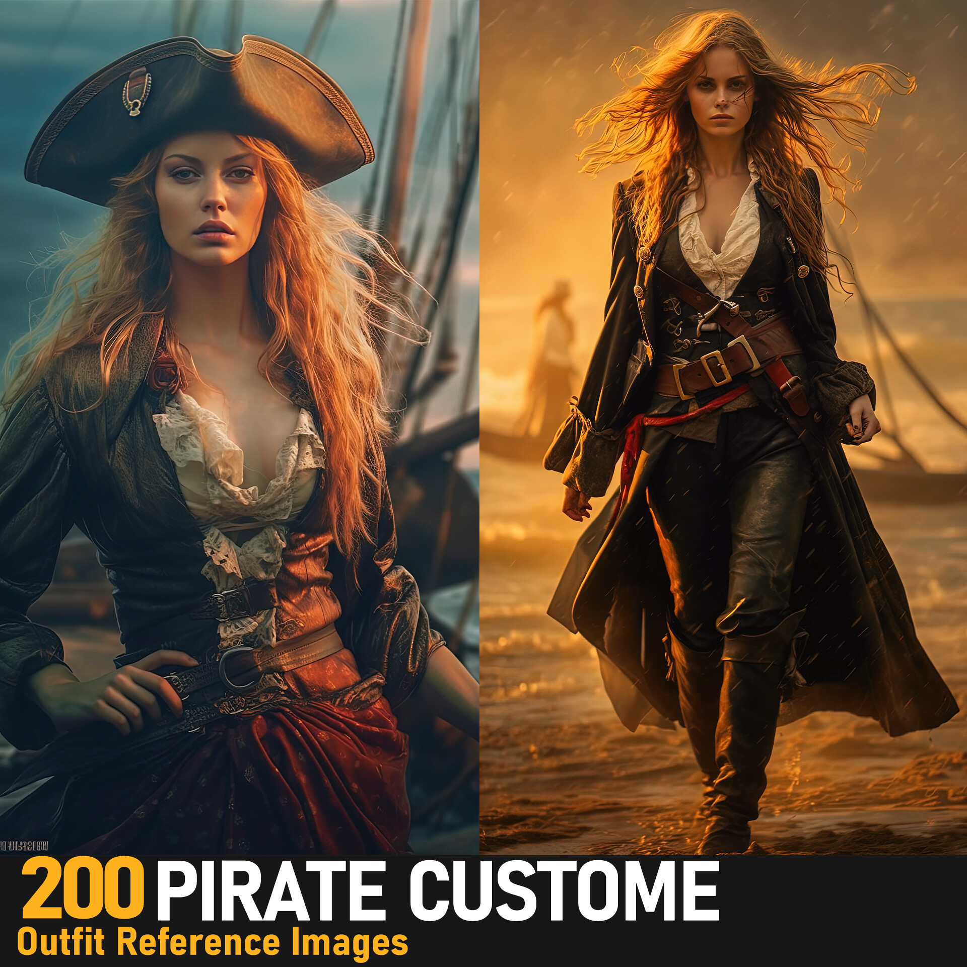 ArtStation - Pirate Costume VOL.24|4K Reference Images