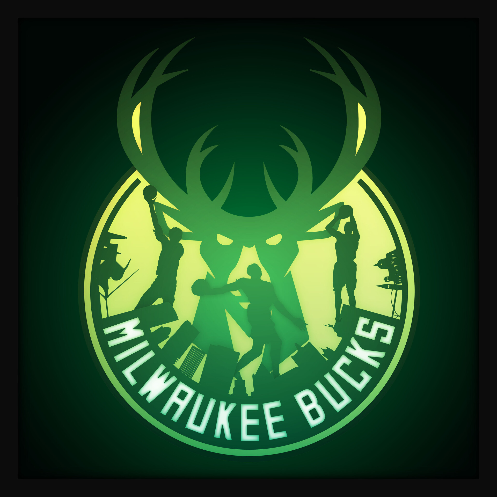 ArtStation - Milwaukee Bucks Lightbox