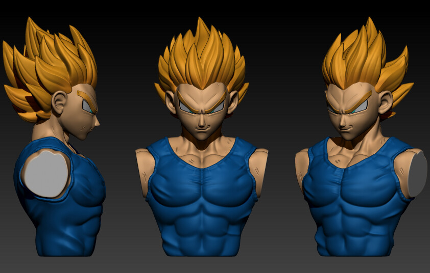 ArtStation - Vegeta super sayajin