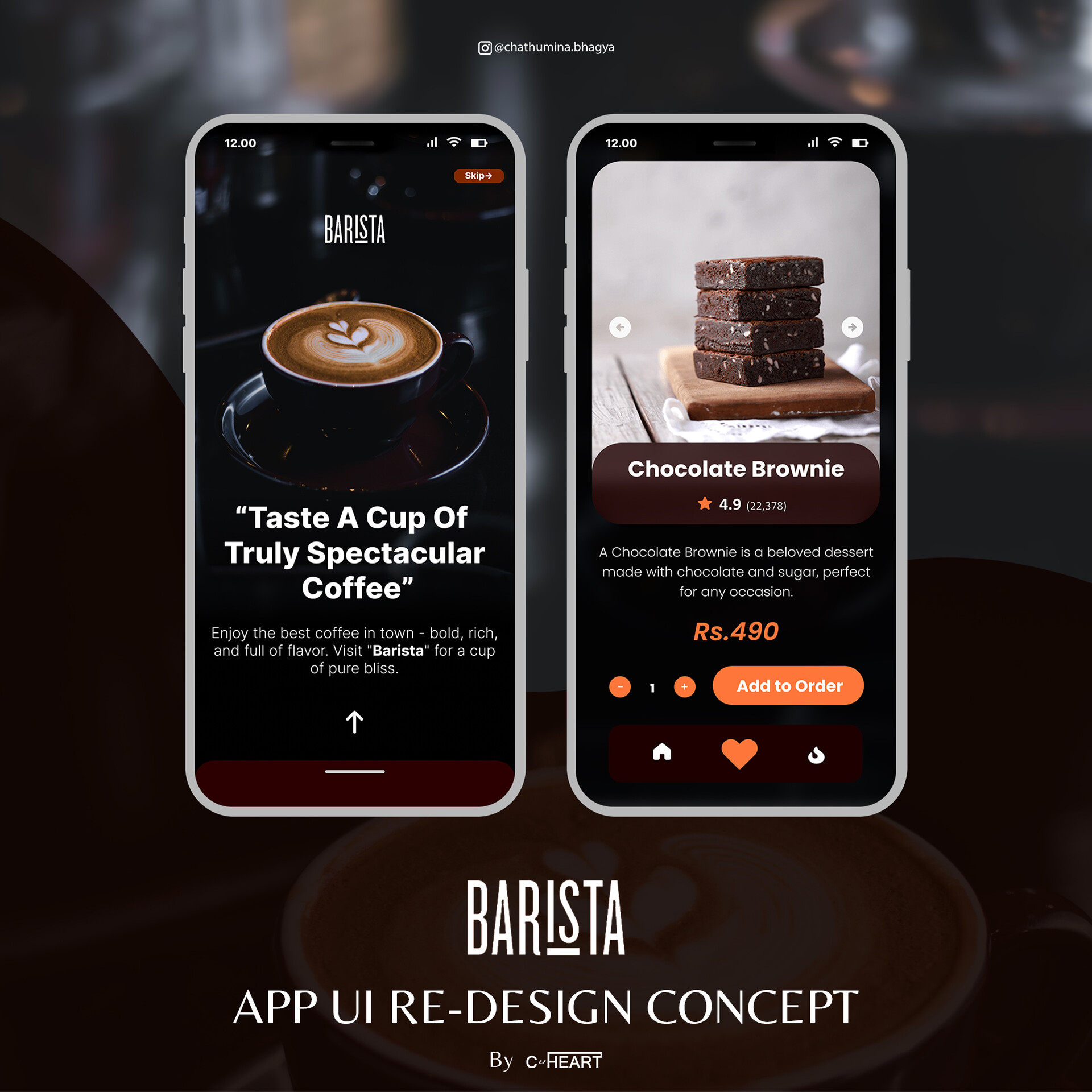 ArtStation - "Barista" | App UI/UX Re-Design | Concept.