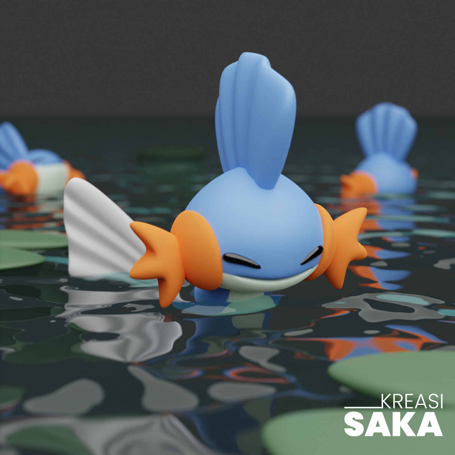ArtStation - Mudkip on Water
