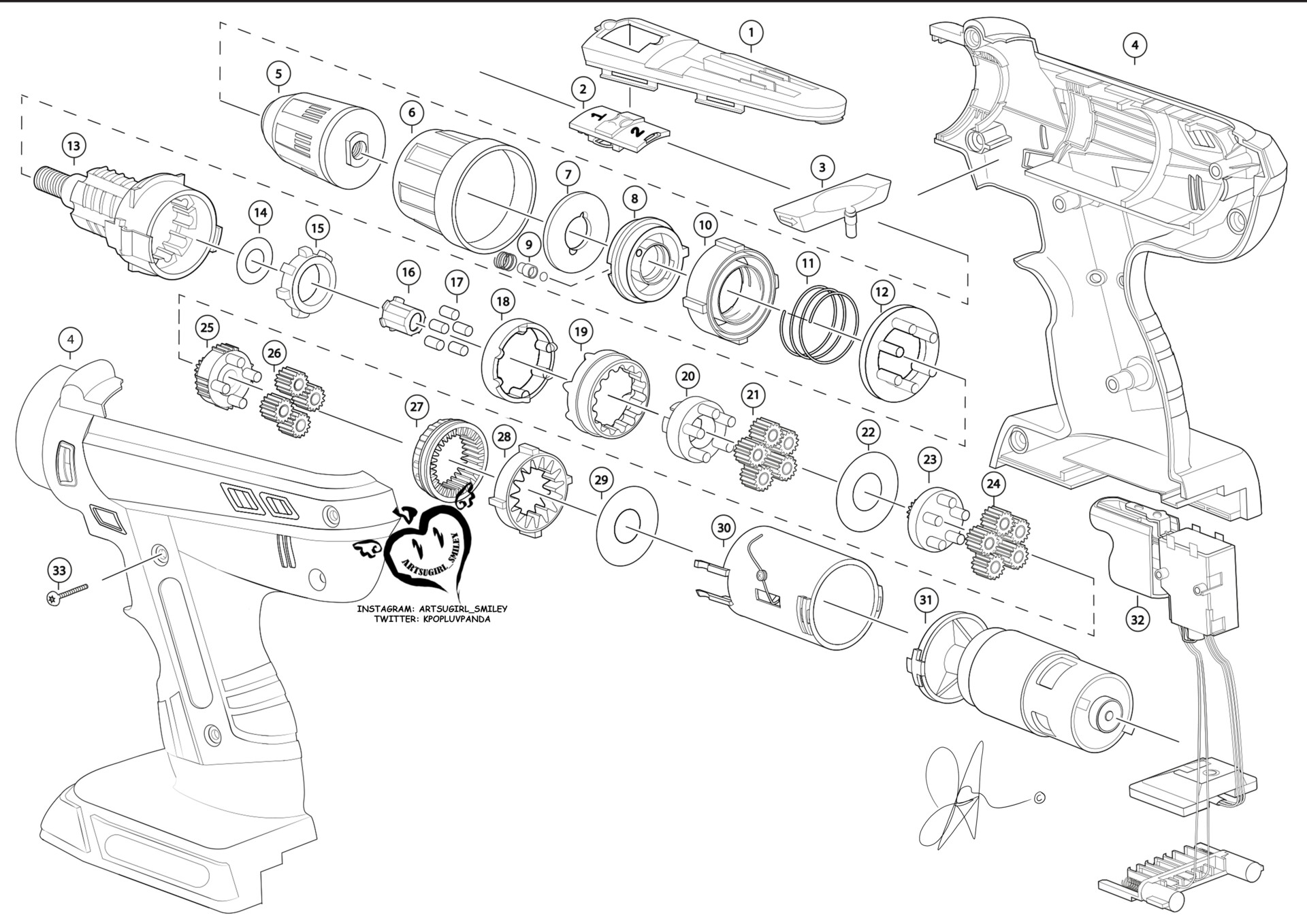 ArtStation - Drill - Exploded view