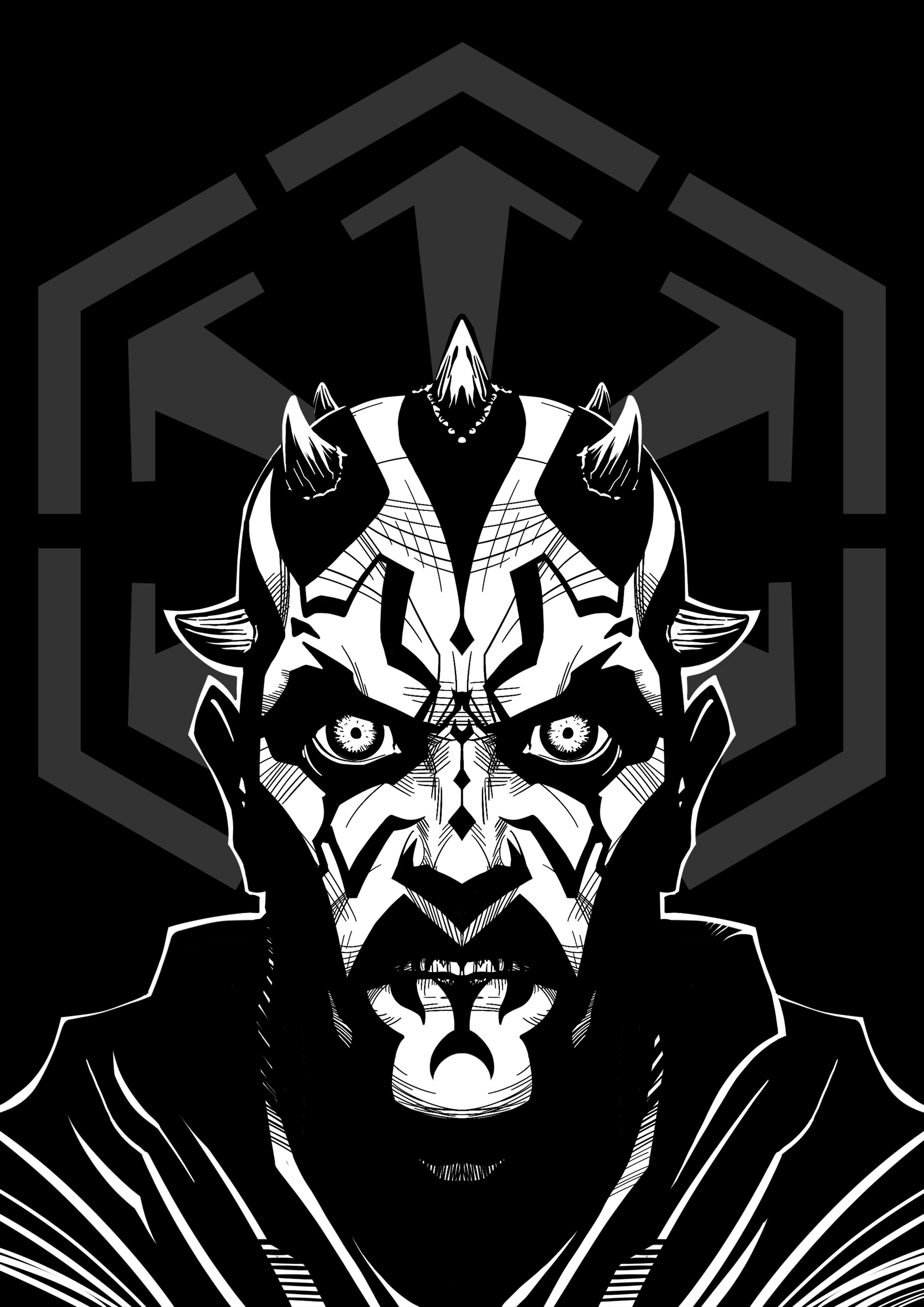 Darth Maul Face Vector