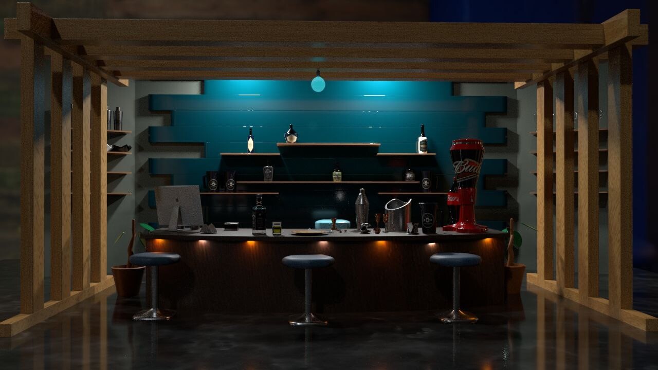 ArtStation - Maya 3D Bar Counter