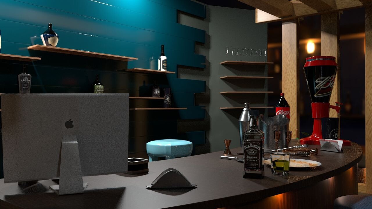 ArtStation - Maya 3D Bar Counter