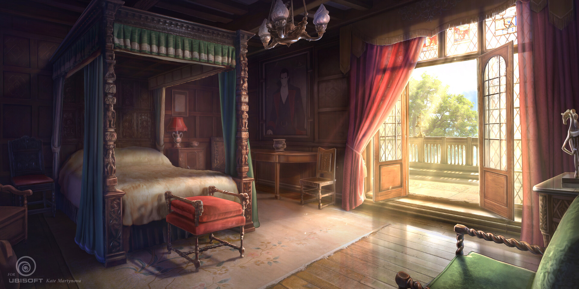 ArtStation - Gothic bedroom of Victor